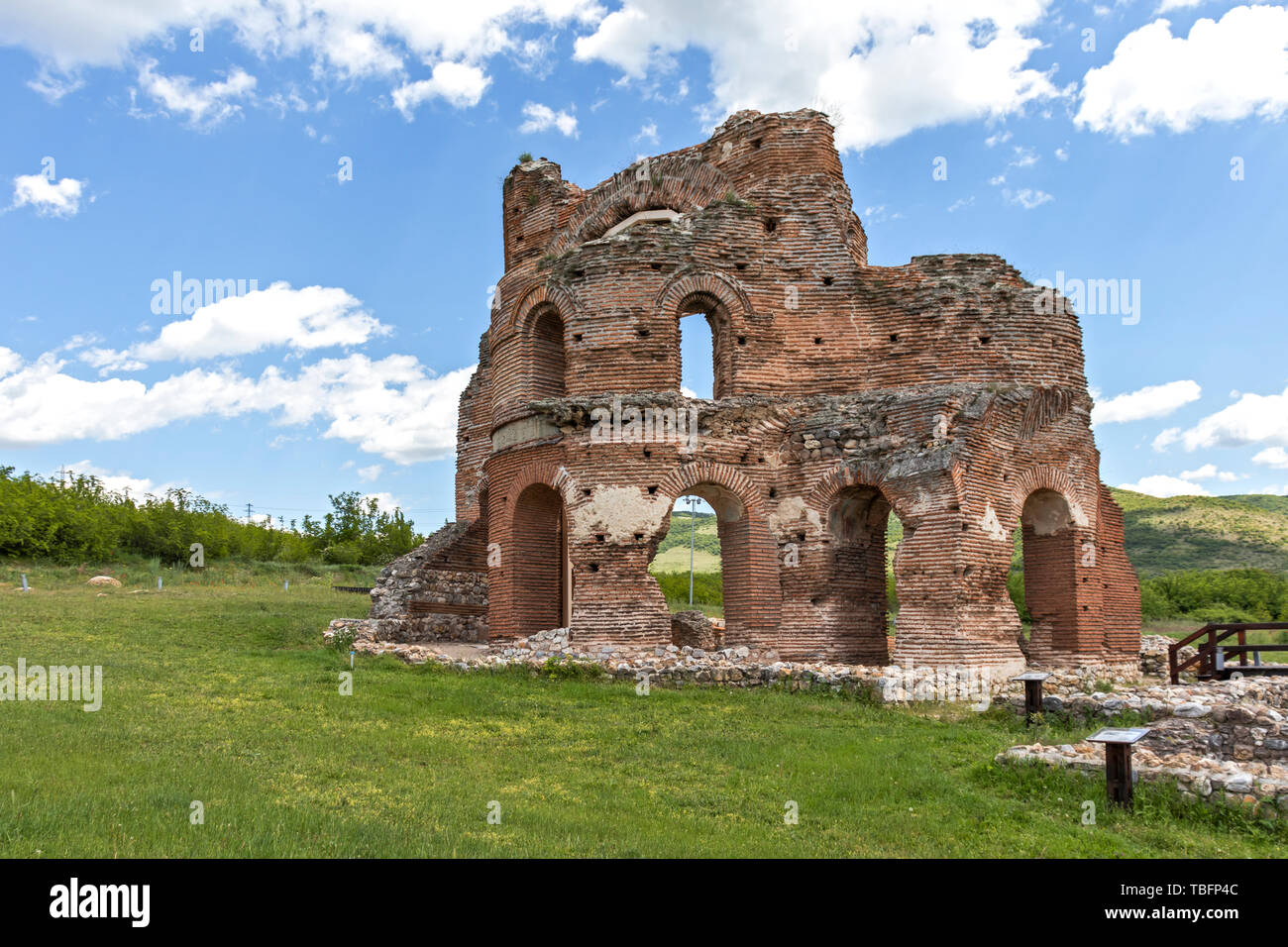 The Red Church - Ruins of early Byzantine Christian basilica near town ...