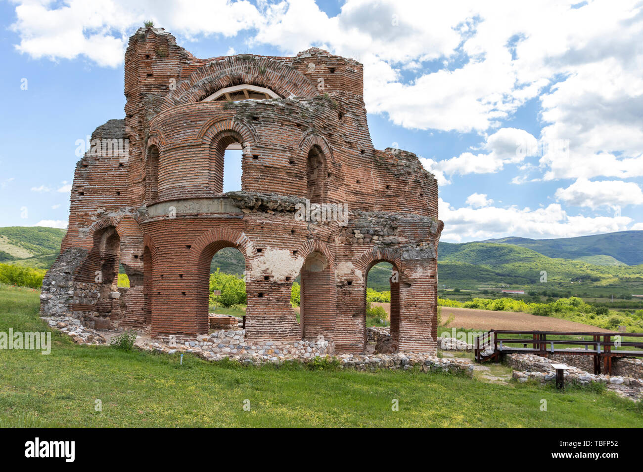 The Red Church - Ruins of early Byzantine Christian basilica near town ...