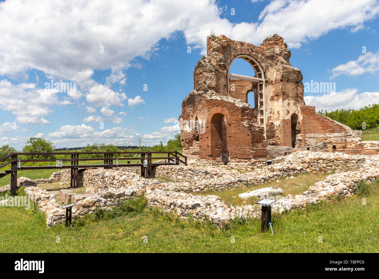 The Red Church - Ruins of early Byzantine Christian basilica near town ...