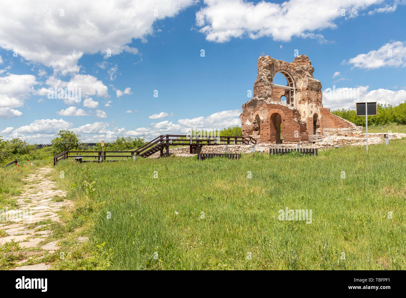 The Red Church - Ruins of early Byzantine Christian basilica near town ...