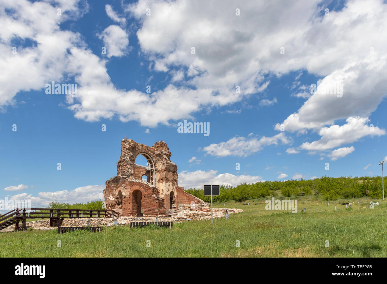 The Red Church - Ruins of early Byzantine Christian basilica near town ...