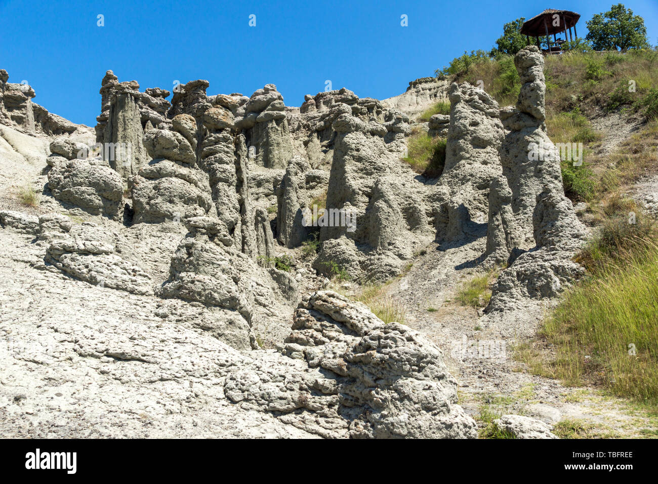 Landscape with Rock formation The Stone Dolls of Kuklica near town of ...