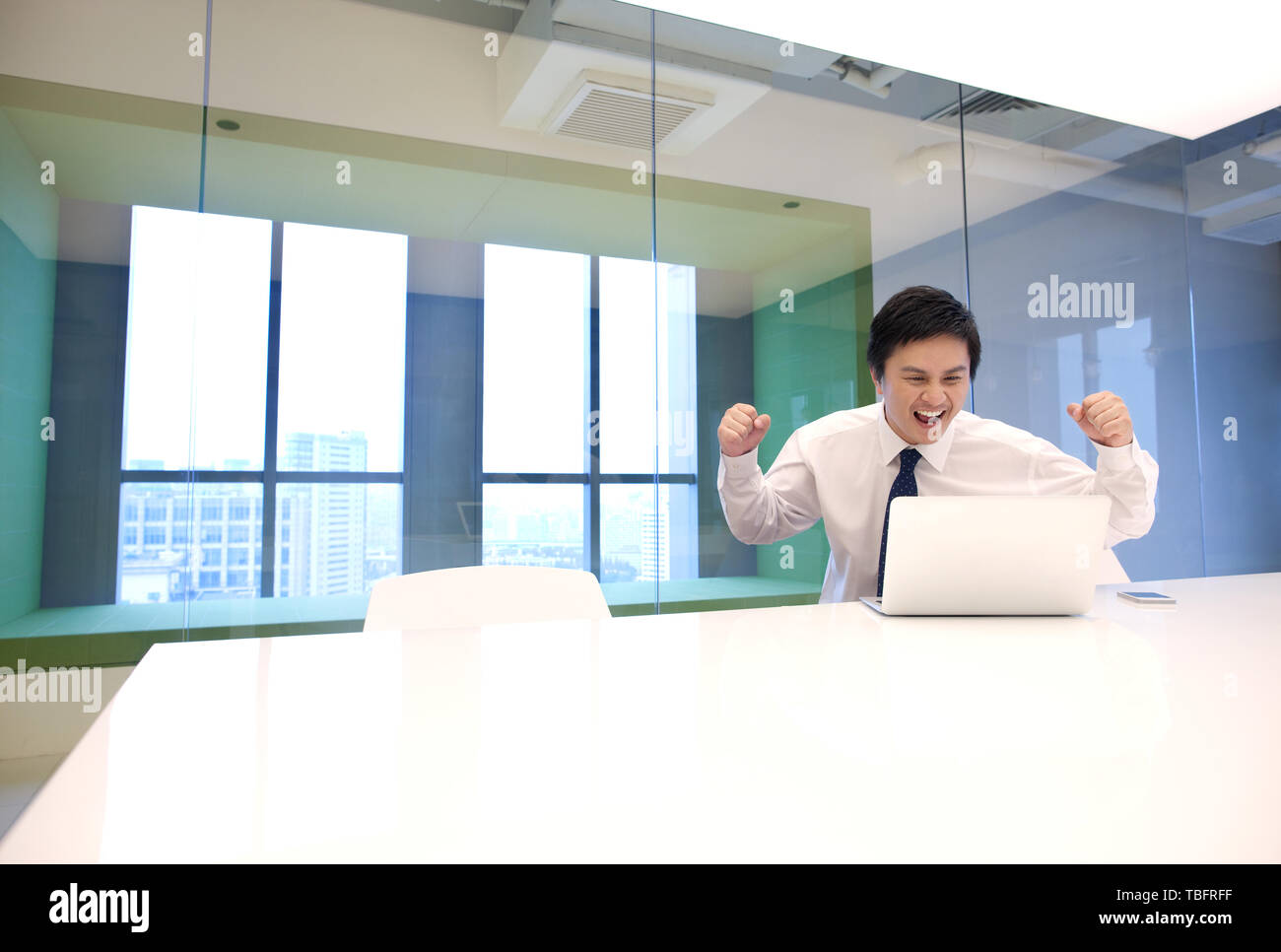 The expression of a white-collar man Stock Photo - Alamy