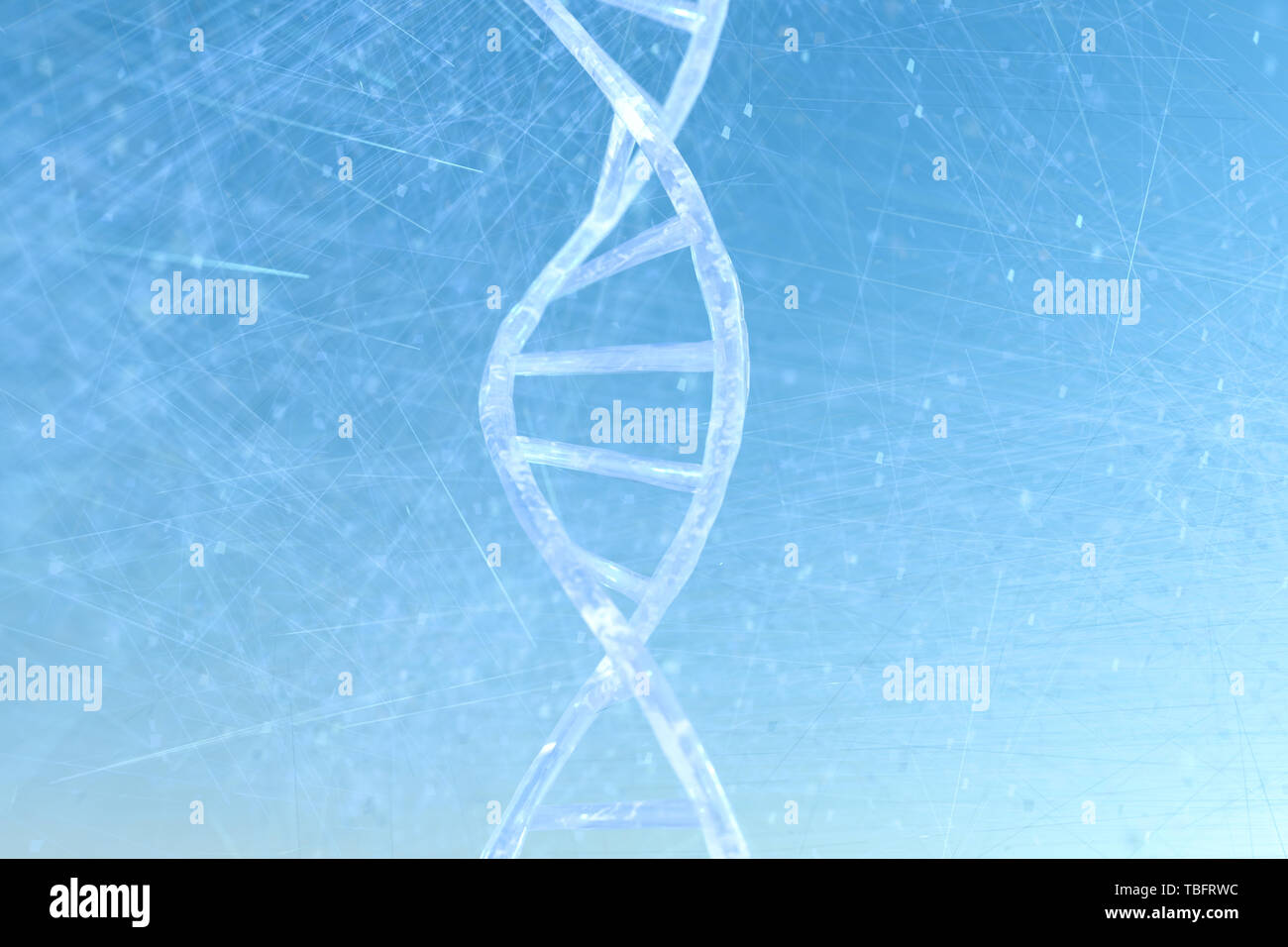 Three-dimensional rendering, DNA with divergent line technology ...