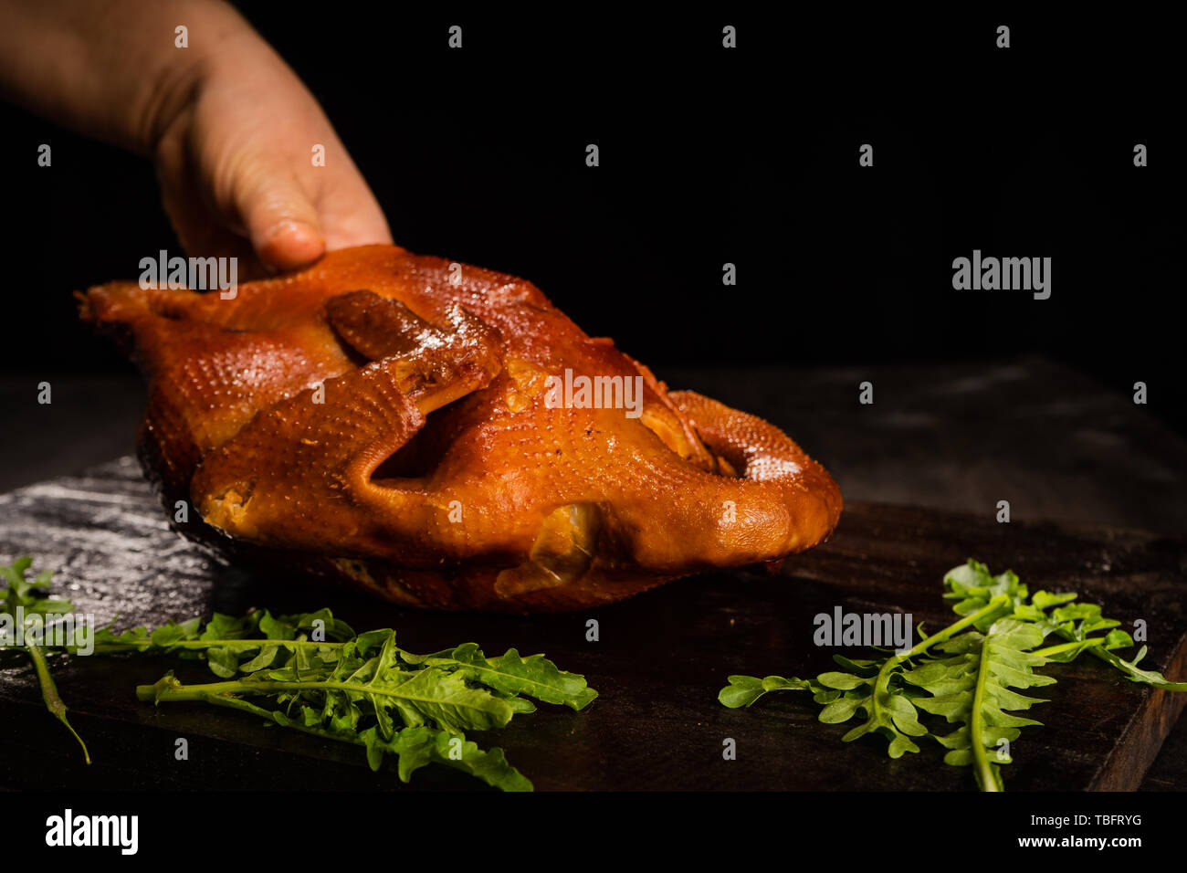 Hand torn chicken hi-res stock photography and images - Alamy