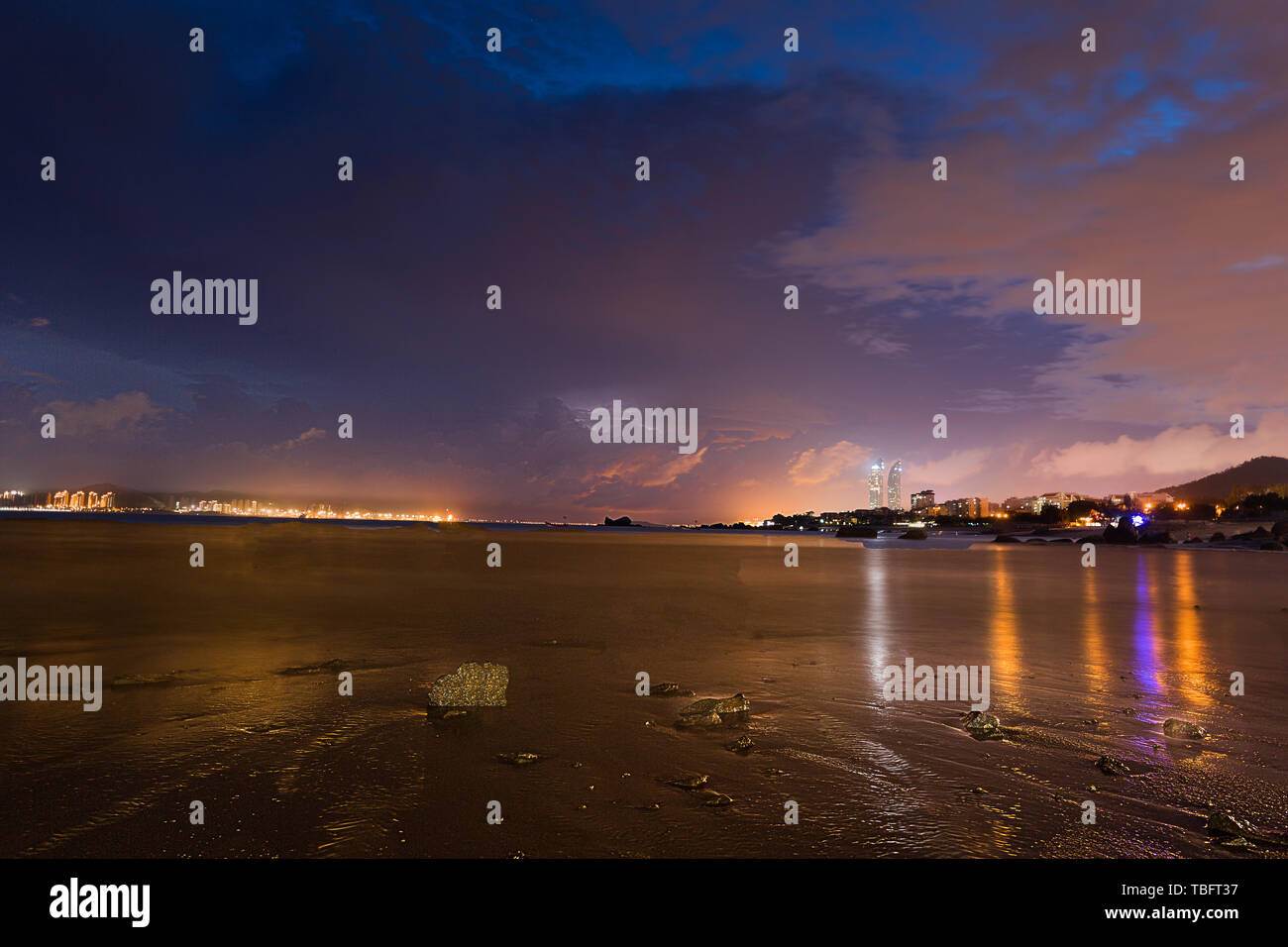 The beach before the typhoon Stock Photo - Alamy