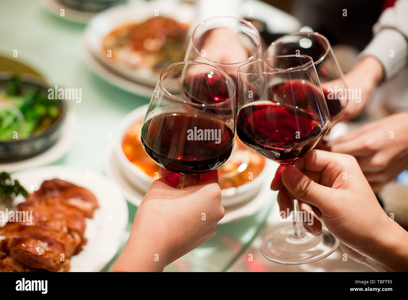 Dinner at the restaurant Stock Photo - Alamy