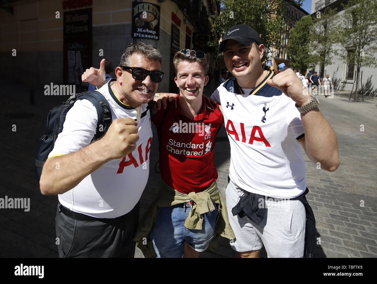 Tottenham Hotspur and Liverpool fans in Madrid ahead of the UEFA ...