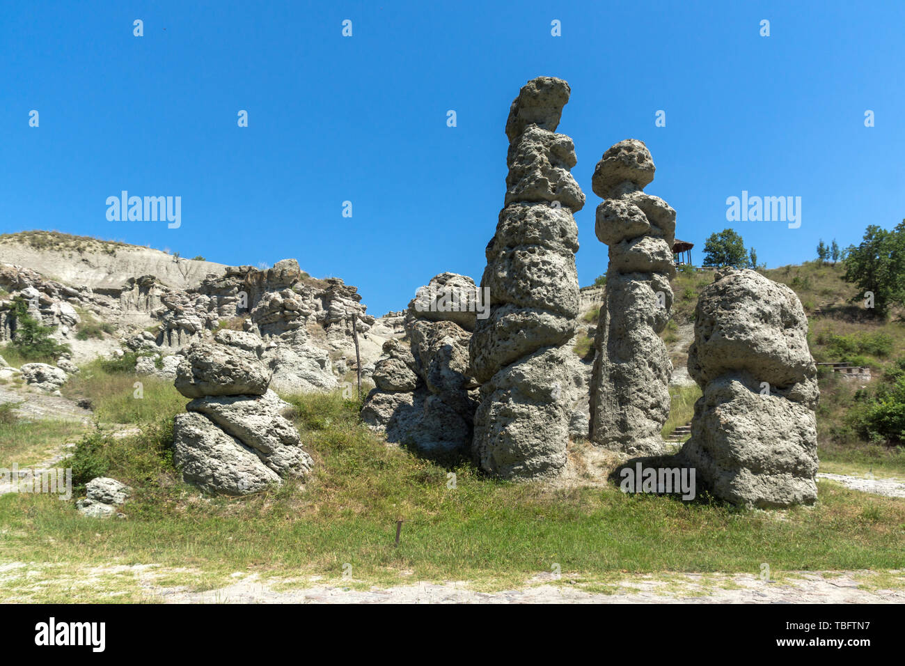 Landscape with Rock formation The Stone Dolls of Kuklica near town of ...
