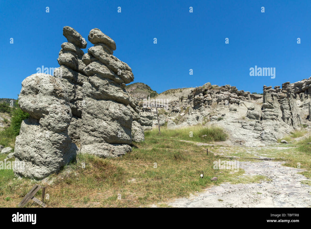 Landscape with Rock formation The Stone Dolls of Kuklica near town of ...