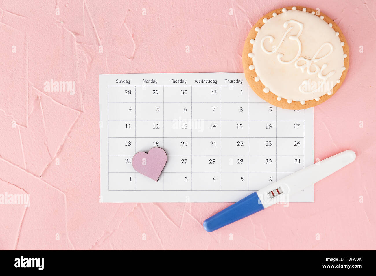 Pregnancy test calendar on hi-res stock photography and images - Alamy