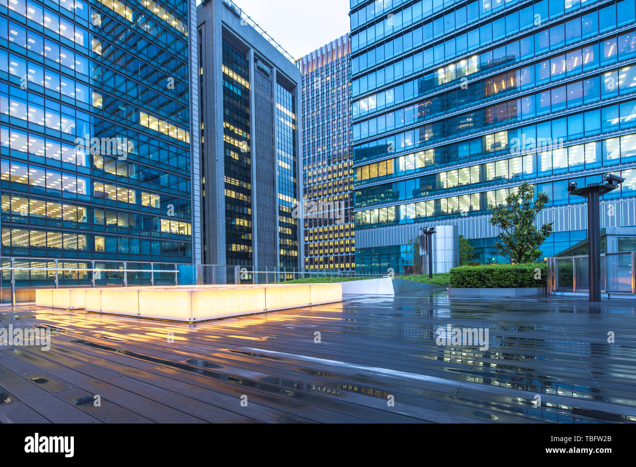 modern office buildings in business center in tokyo Stock Photo - Alamy