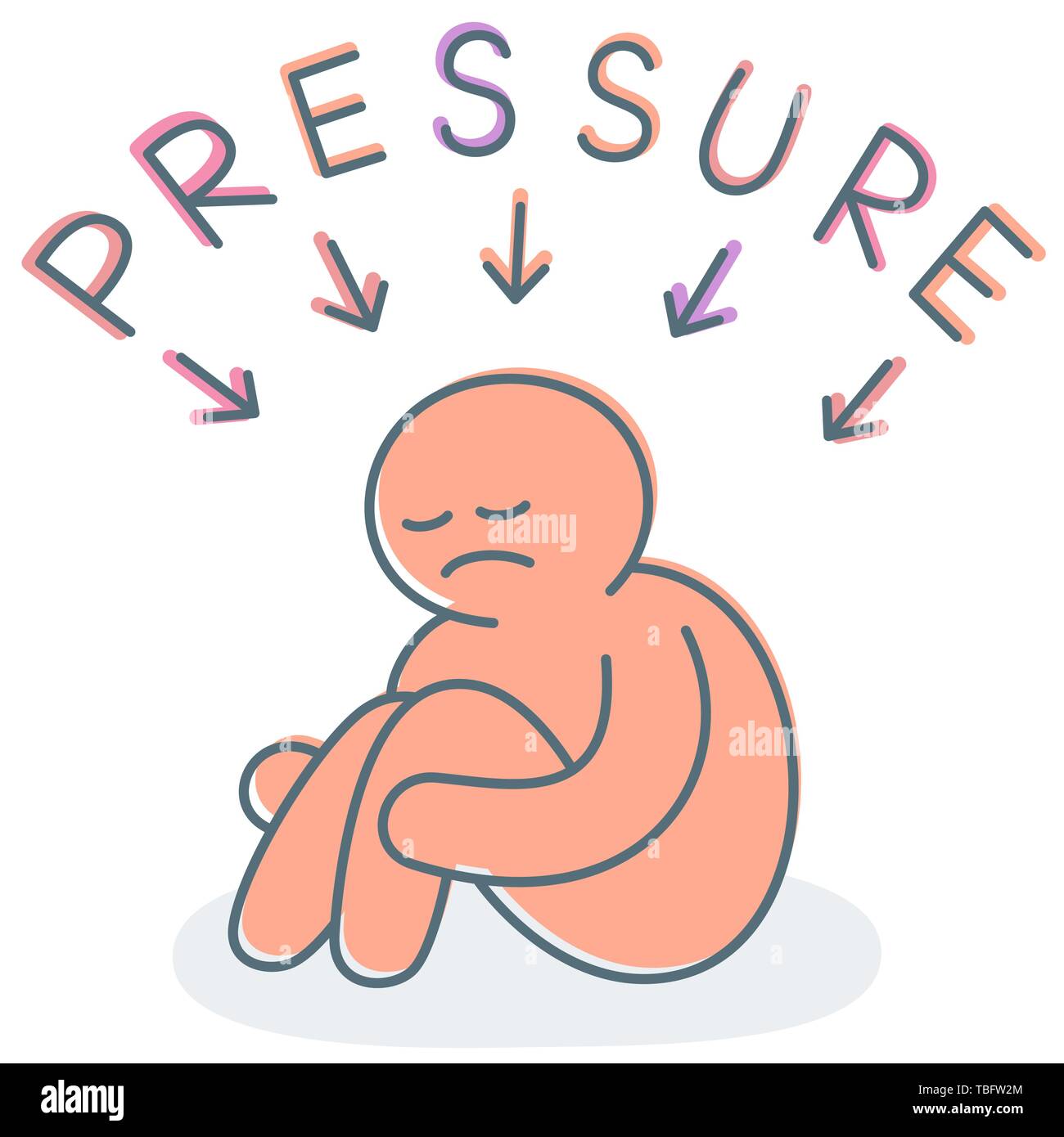 Pressure on depressed teenager or student from parent or bully on ...