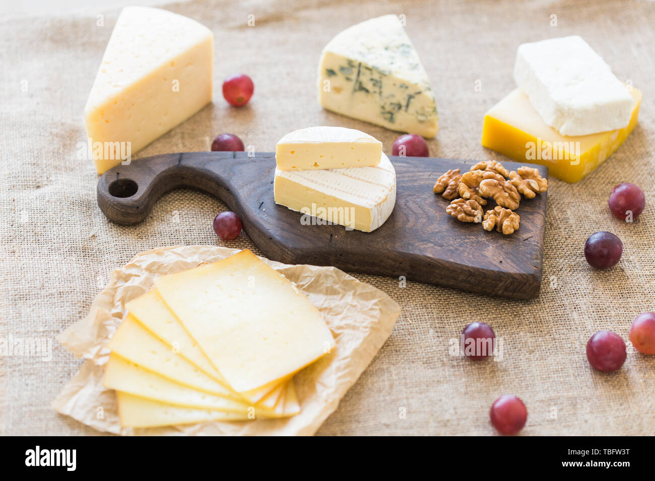 Various types cheese slice baguette hi-res stock photography and images ...