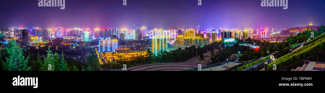 Night view of Xining Stock Photo - Alamy