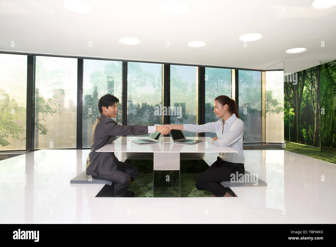 Business cooperation partnership set hi-res stock photography and ...