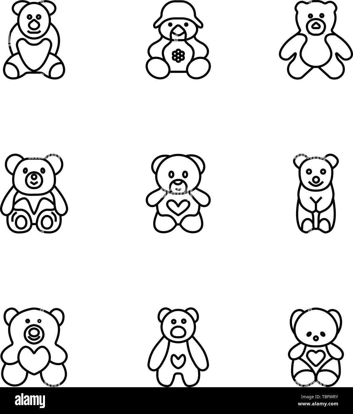 Plush toy illustration vector hi-res stock photography and images - Alamy