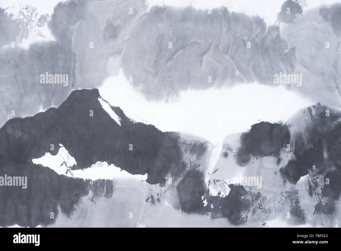 Abstract landscape ink background Stock Photo - Alamy