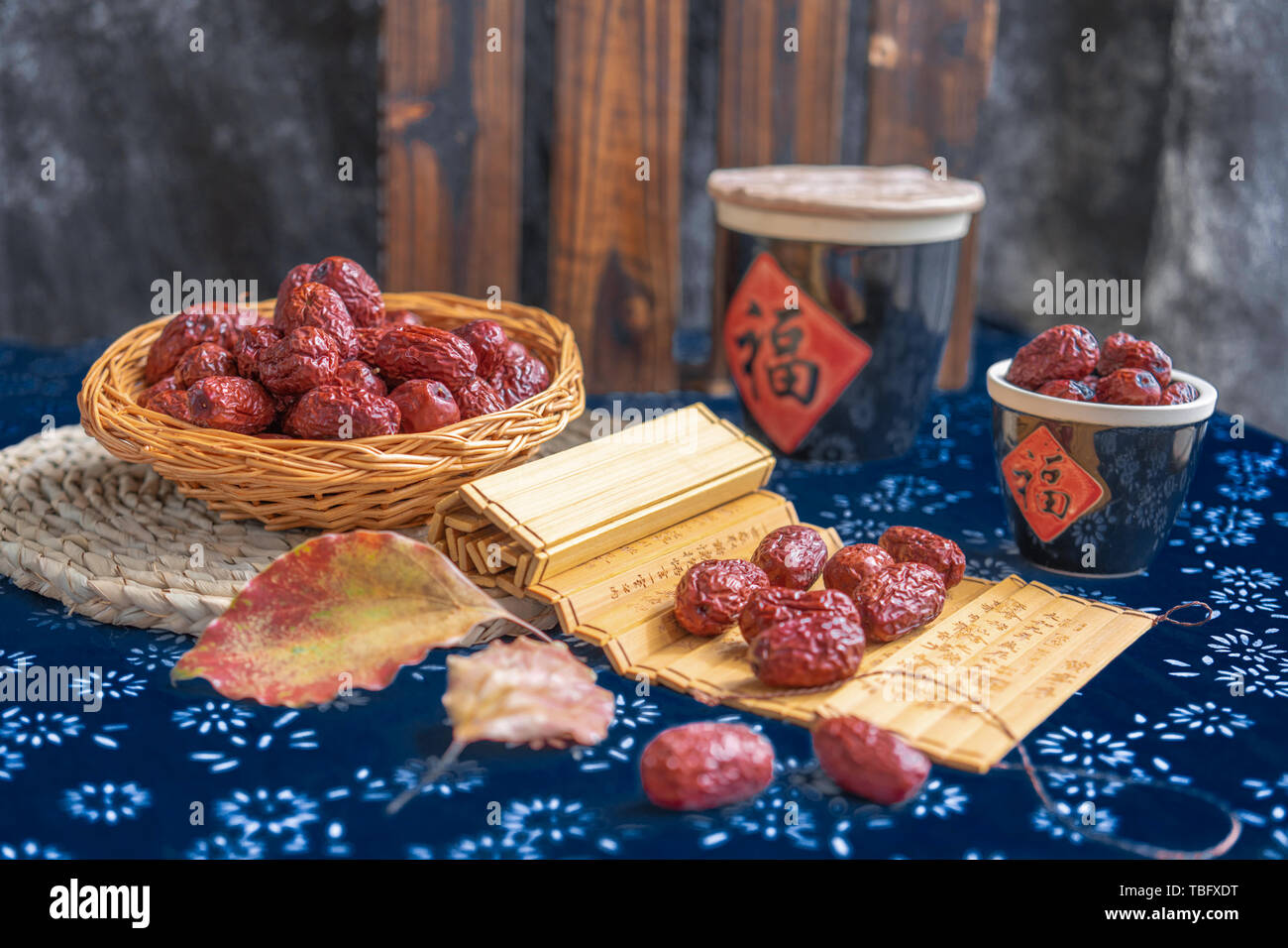 Traditional Chinese cuisine: red jujube Stock Photo - Alamy