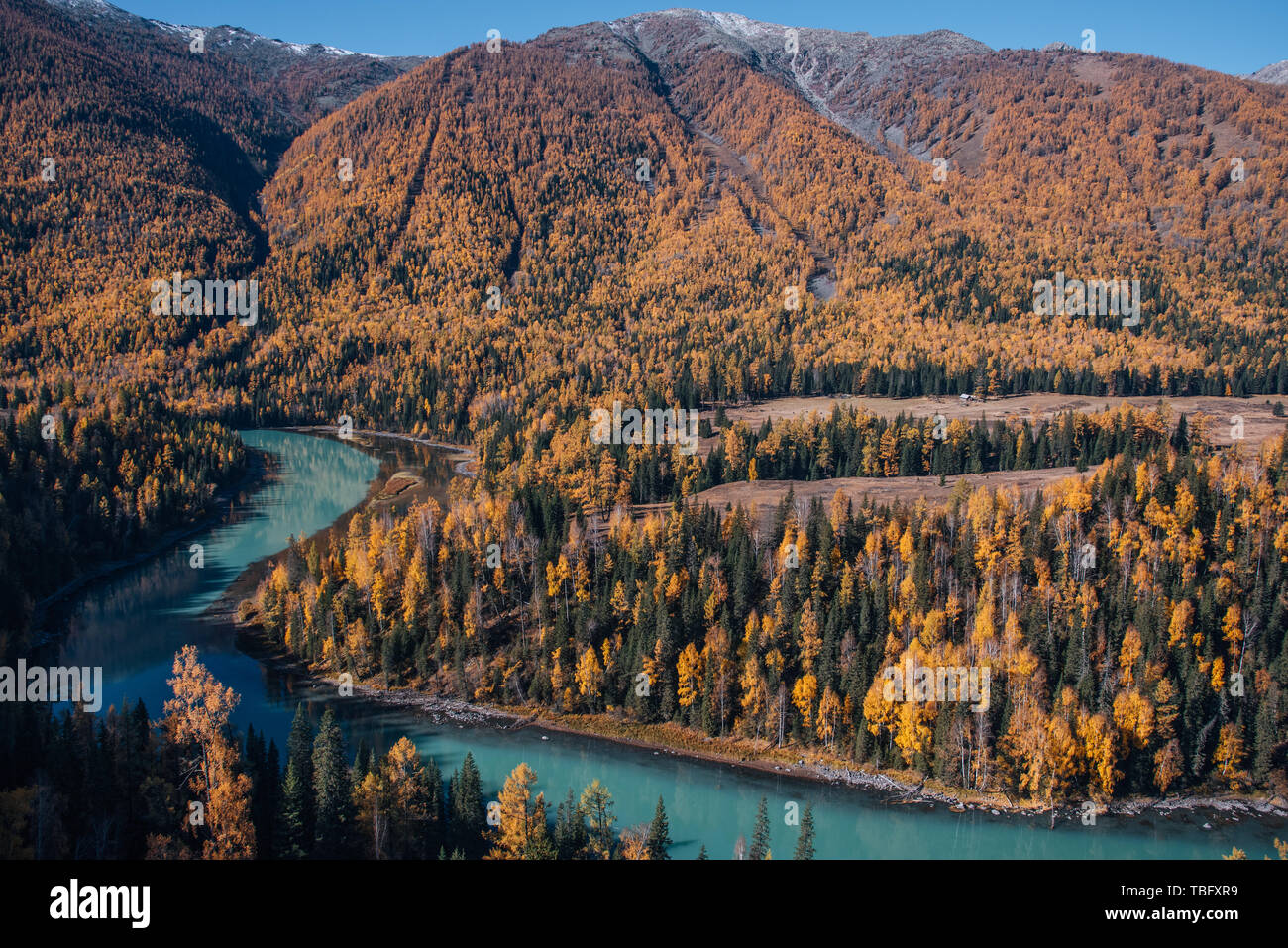 Natural Scenery of Kanas Lake, Xinjiang Stock Photo - Alamy