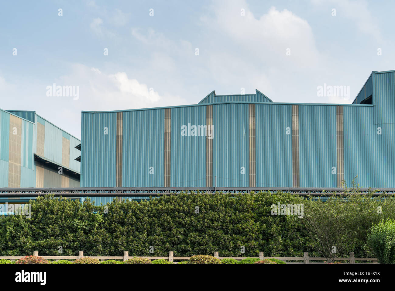 Industrial plant building, steel frame structure Stock Photo - Alamy