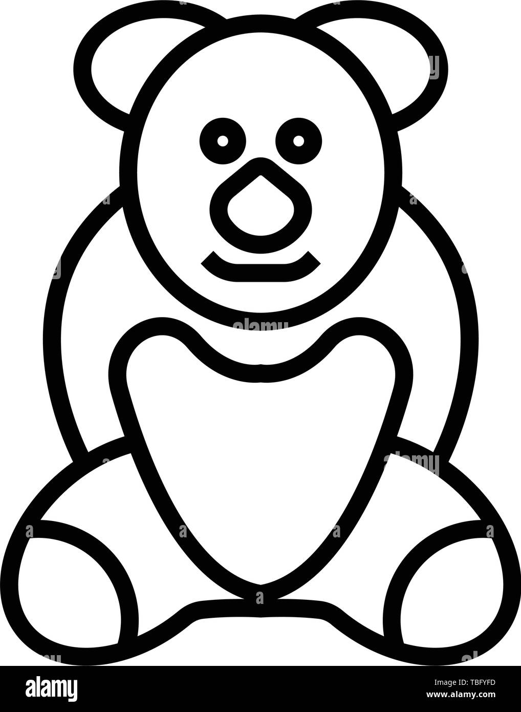 Teddy Bear icon flat - Illustration isolated vector sign Stock Vector ...
