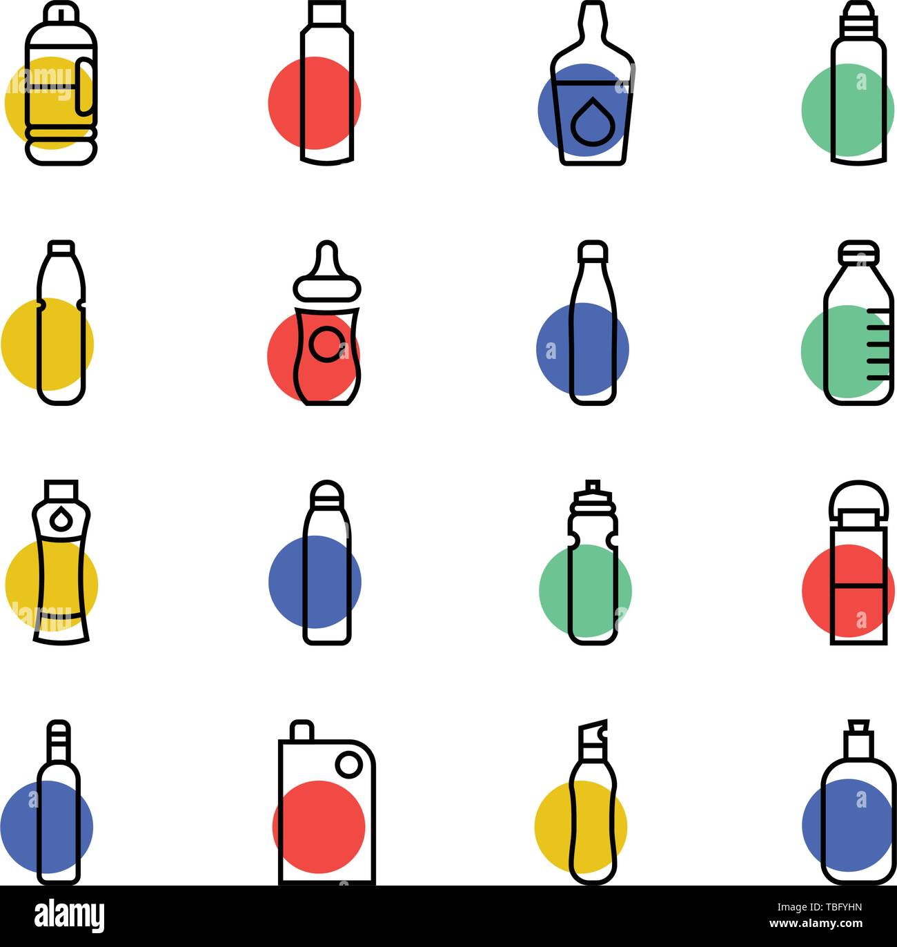 Plastic bottle icon set vector illustration - Bottle sign set Stock ...