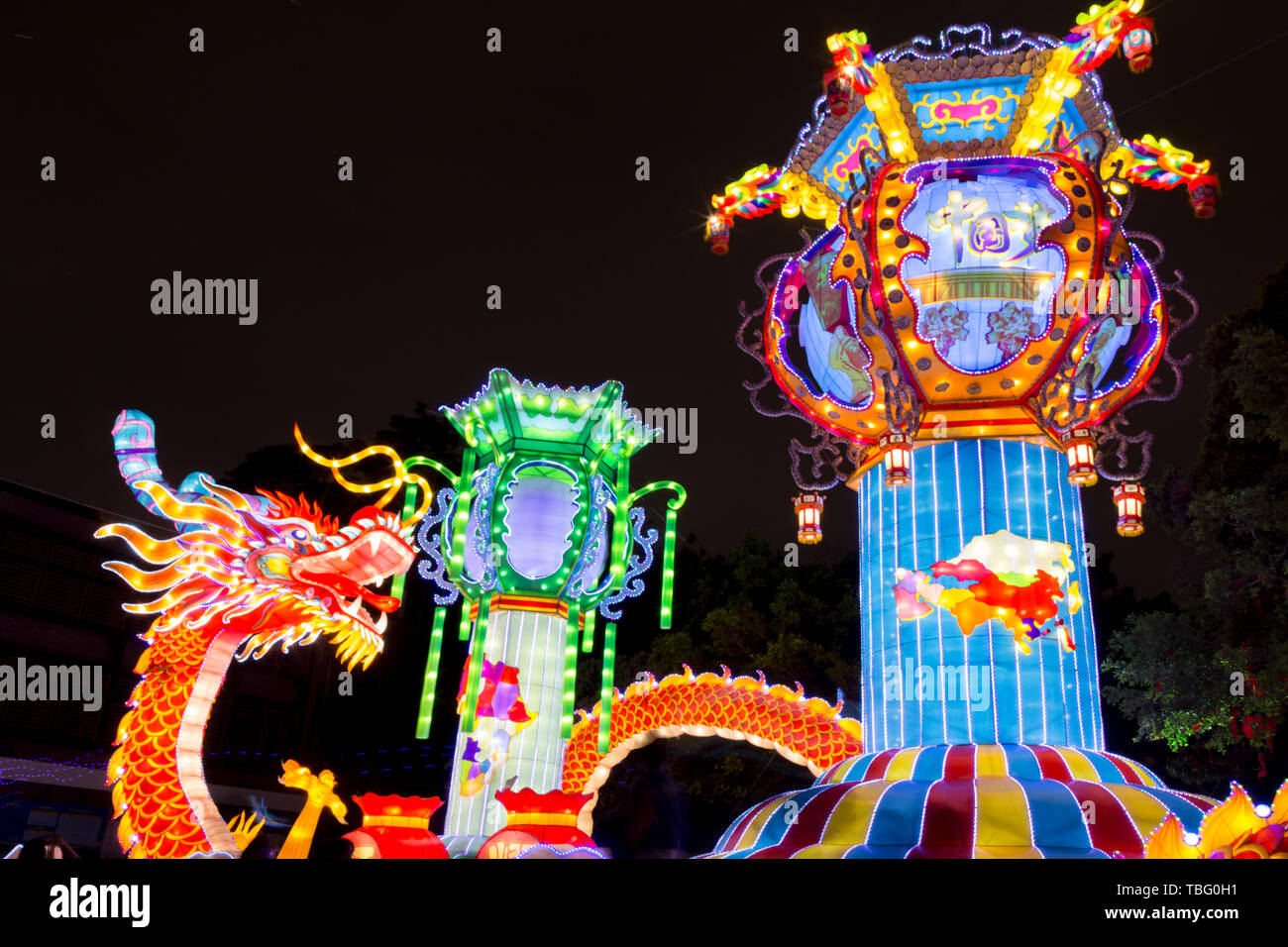 Chinese traditional lantern exhibition Stock Photo - Alamy