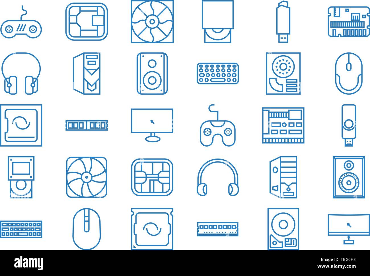 Hardware icons Stock Vector Images - Alamy