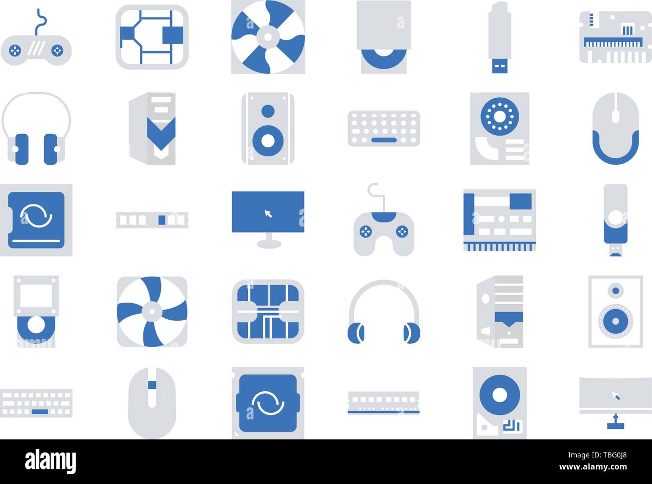 Computer And Hardware icons set - Vector Stock Vector Image & Art - Alamy