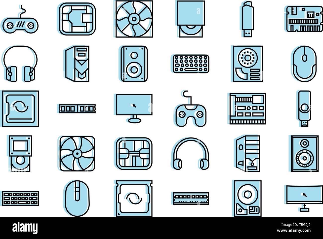 Hardware icons Stock Vector Images - Alamy