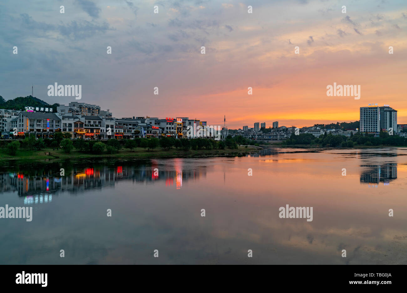 The scenery of ancient Huizhou Stock Photo - Alamy