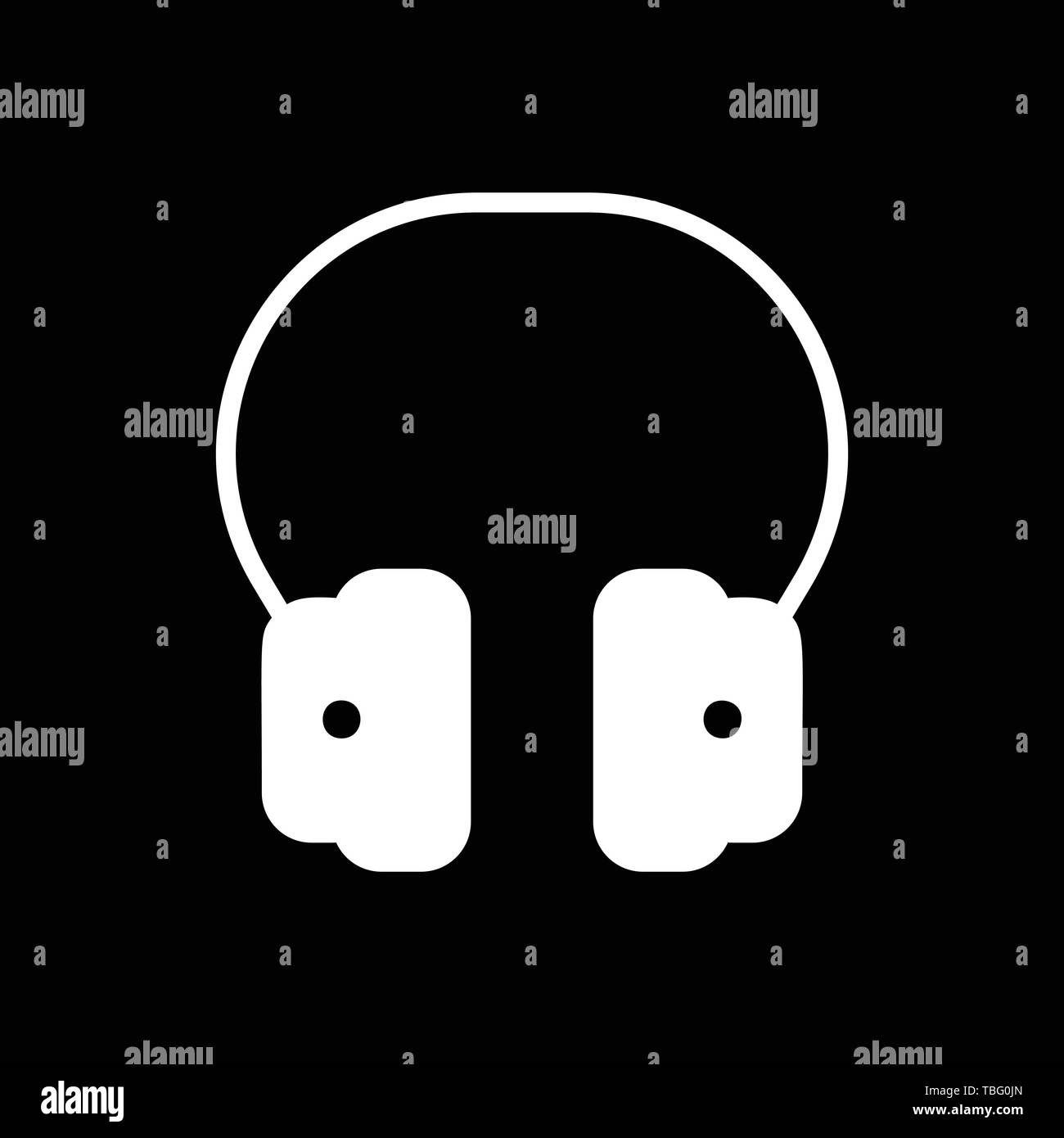 Headphone Icon - Headset gadget sign vector Stock Vector Image & Art ...
