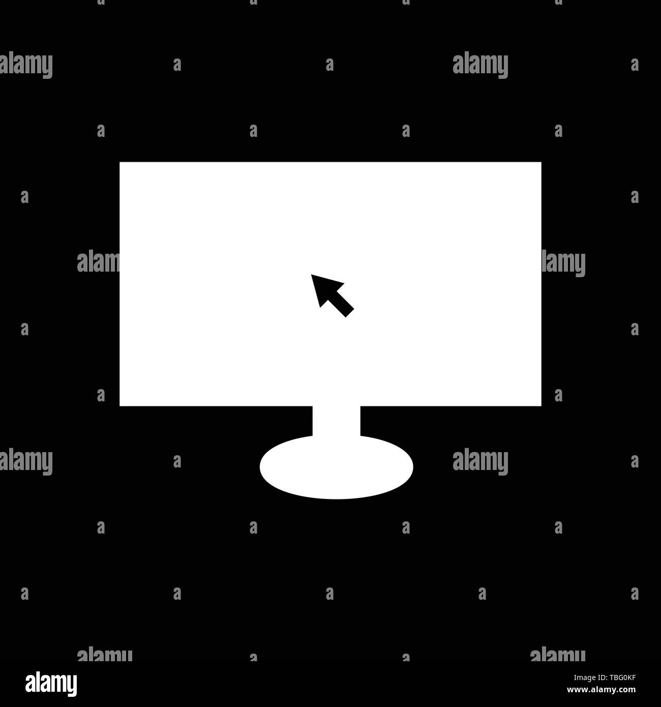 Computer Icon - Desktop sign vector Stock Vector Image & Art - Alamy