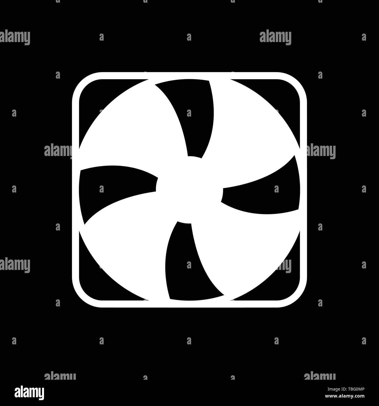 Desktop cooling fan icon - Computer cooling fan sign Stock Vector Image ...