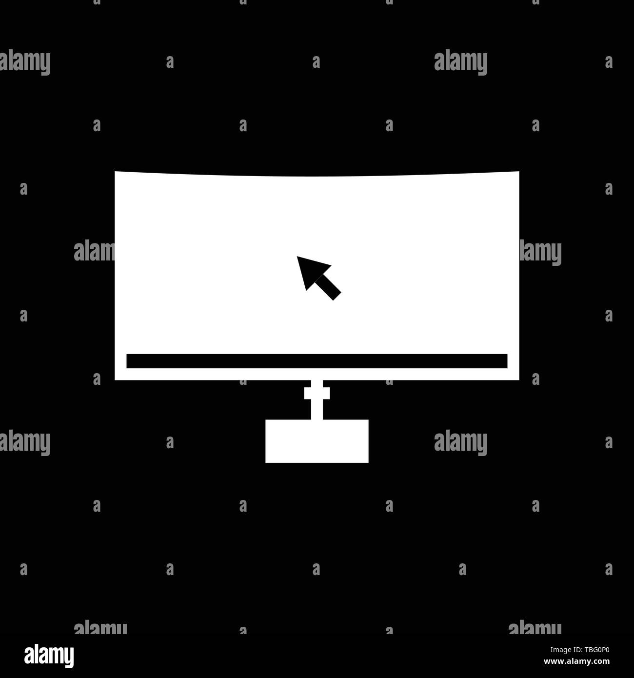 Computer Icon - Desktop sign vector Stock Vector Image & Art - Alamy