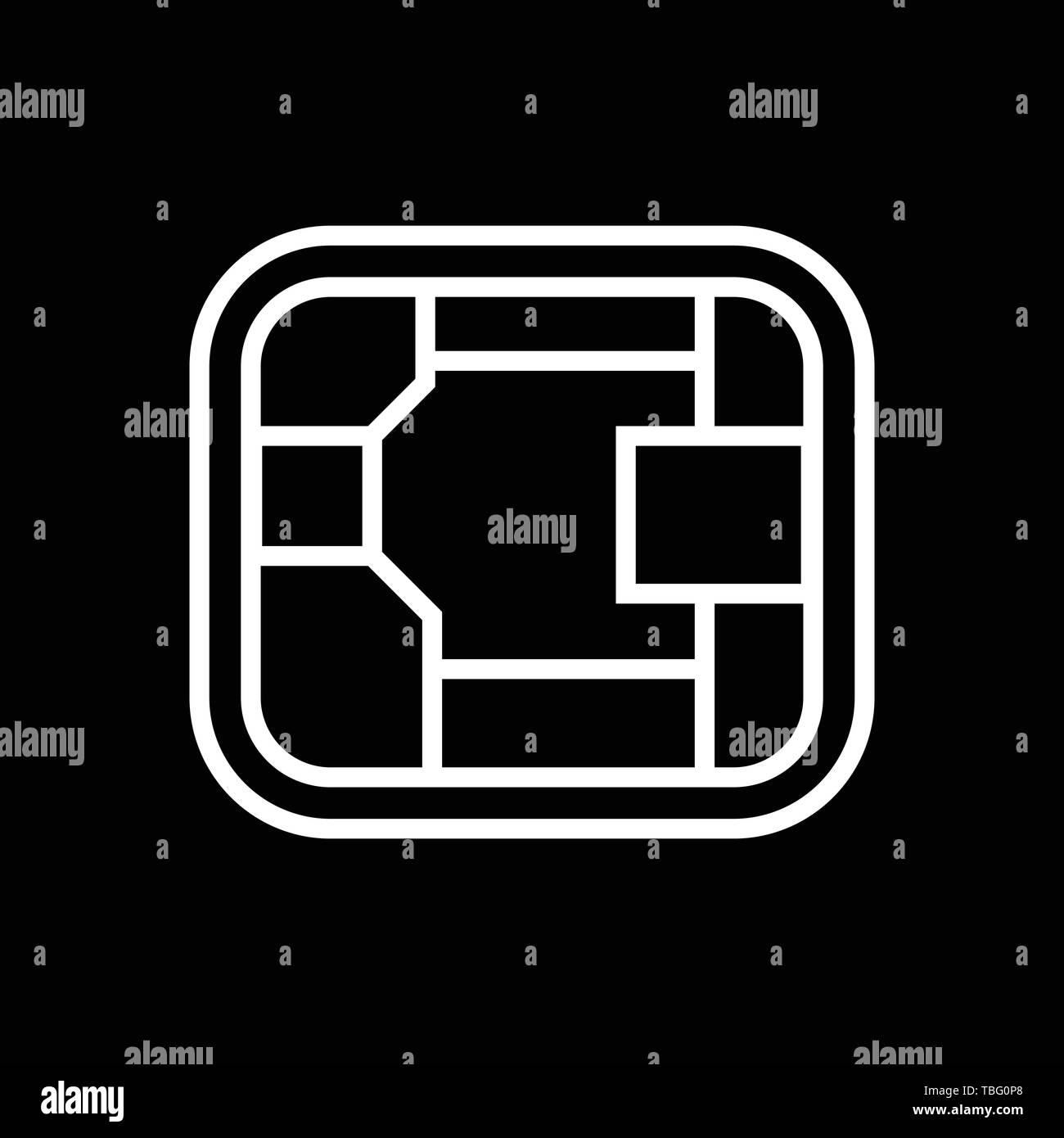 Computer chip icon - Chip sign Stock Vector Image & Art - Alamy