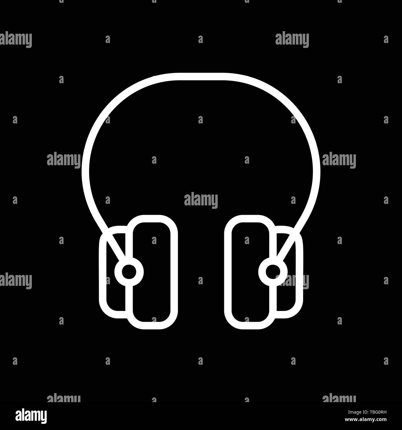 Headphone Icon - Headset gadget sign vector Stock Vector Image & Art ...