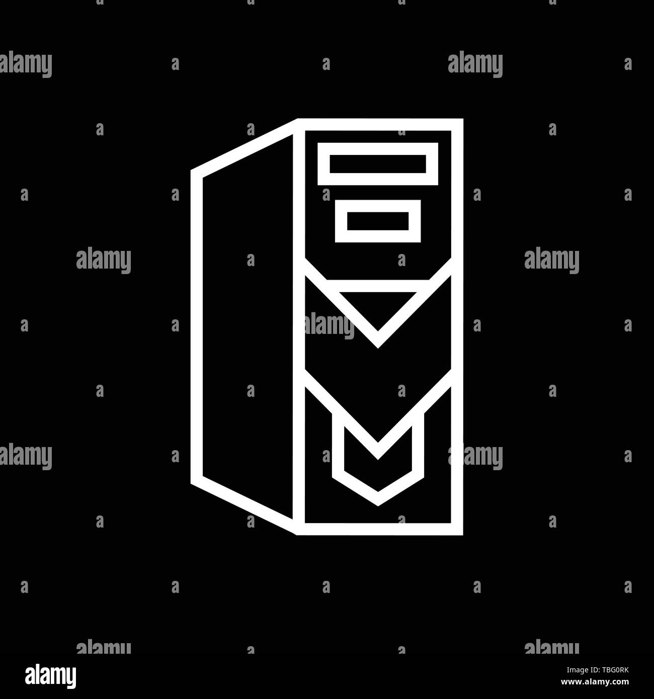 Computer case desktop Stock Vector Images - Alamy