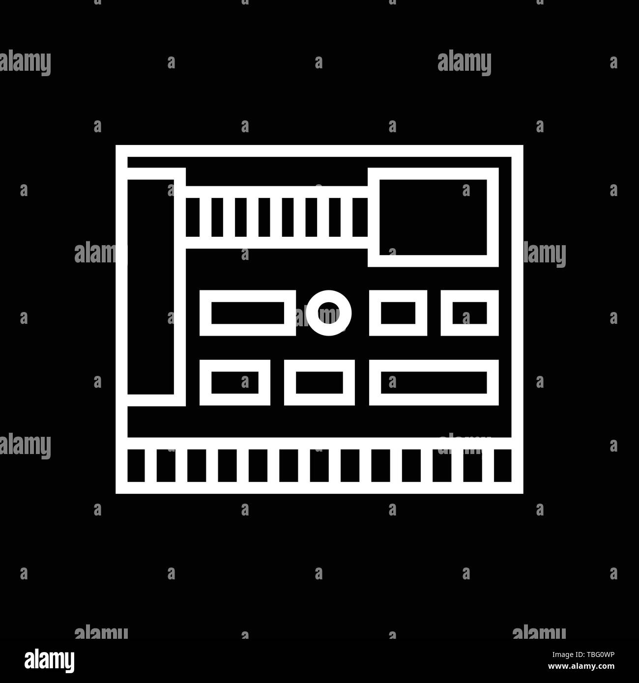 Computer motherboard icon - Processor sign Stock Vector Image & Art - Alamy