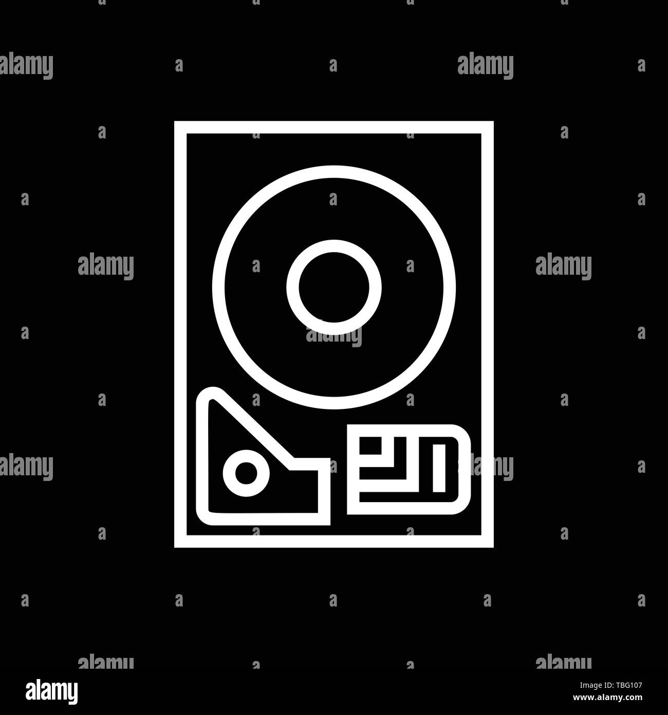 Computer hard disk icon - vector Stock Vector Image & Art - Alamy