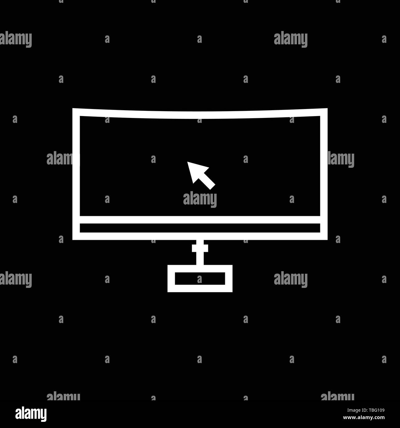 Computer Icon - Desktop sign vector Stock Vector Image & Art - Alamy