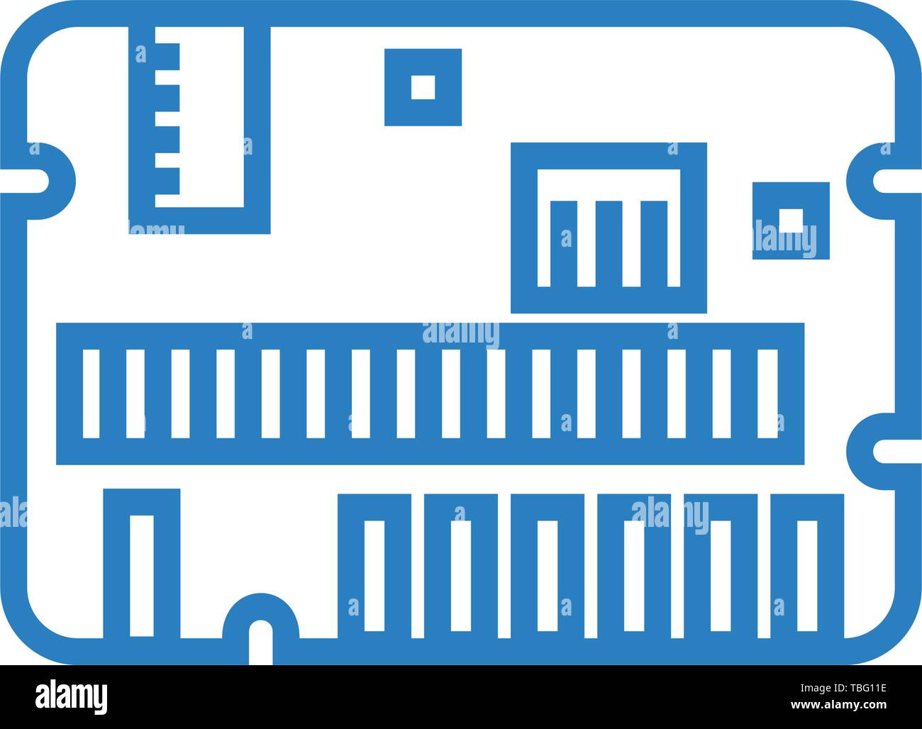Computer motherboard icon - Processor sign Stock Vector Image & Art - Alamy