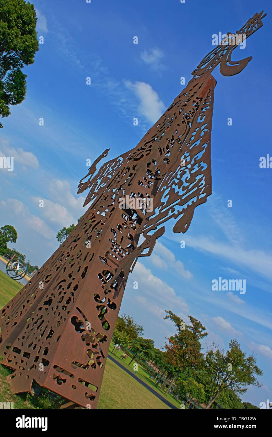 Scenery of Songjiang Moon Lake Sculpture Park in Shanghai Stock Photo ...