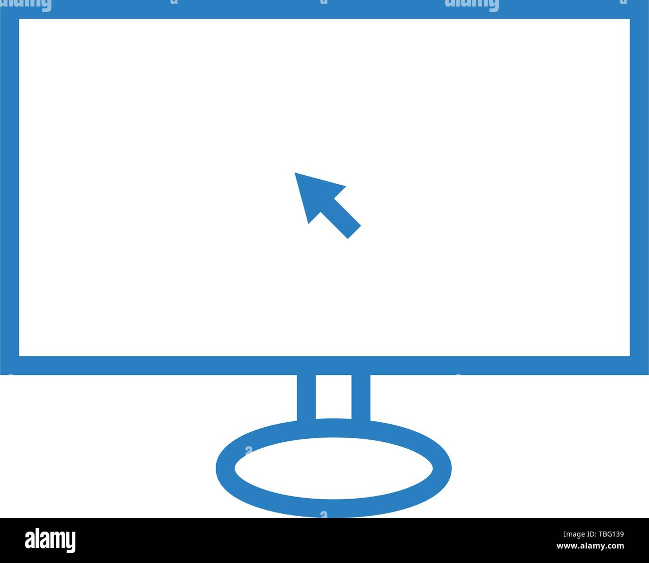 Computer Icon - Desktop sign vector Stock Vector Image & Art - Alamy