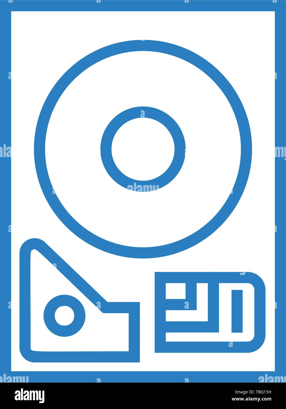 Computer hard disk icon - vector Stock Vector Image & Art - Alamy