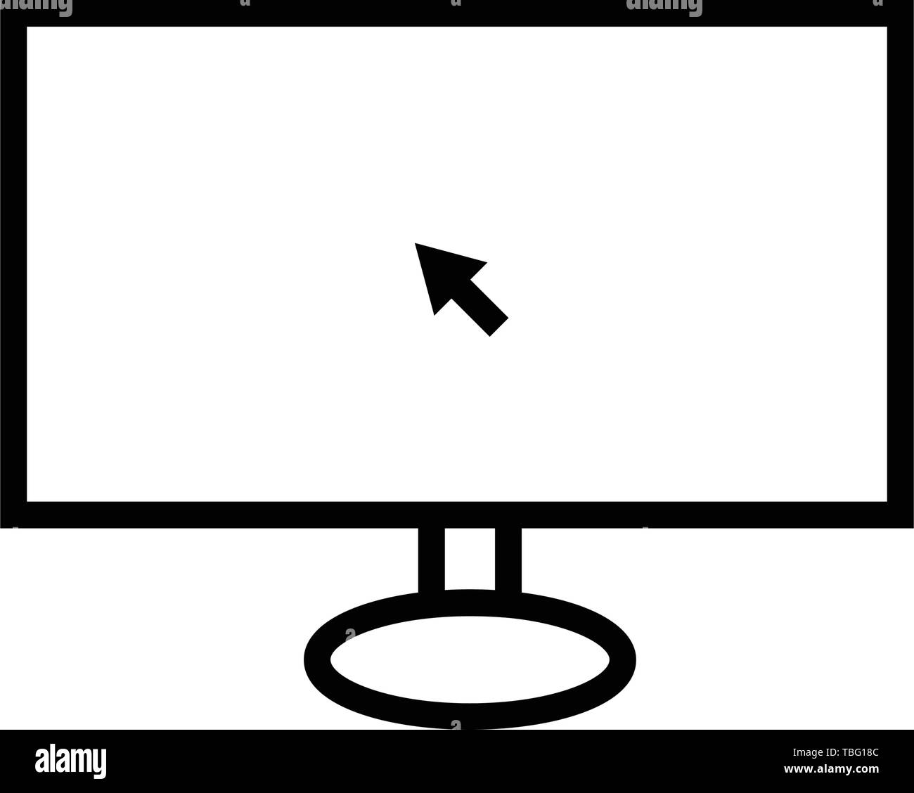 Computer Icon - Desktop sign vector Stock Vector Image & Art - Alamy