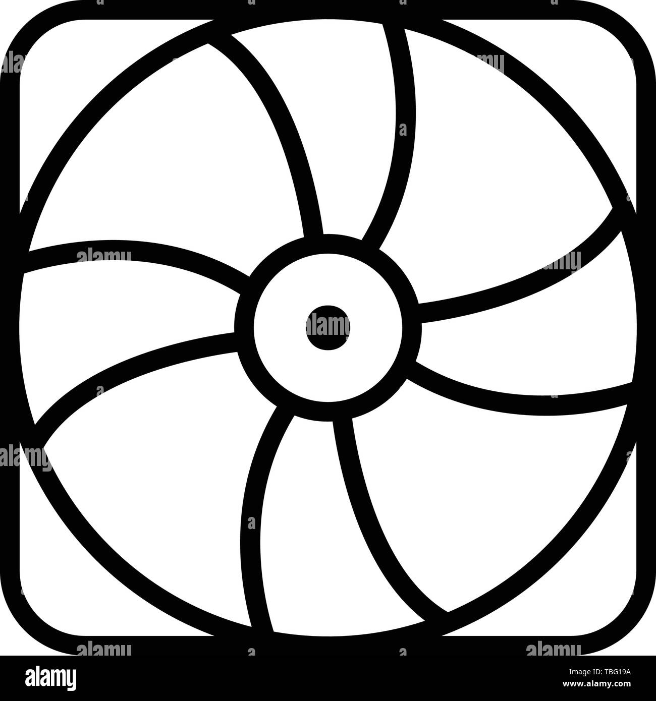 Desktop cooling fan icon - Computer cooling fan sign Stock Vector Image ...