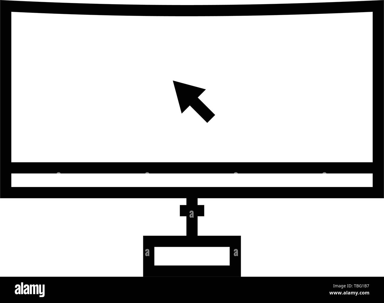 Computer Icon - Desktop sign vector Stock Vector Image & Art - Alamy