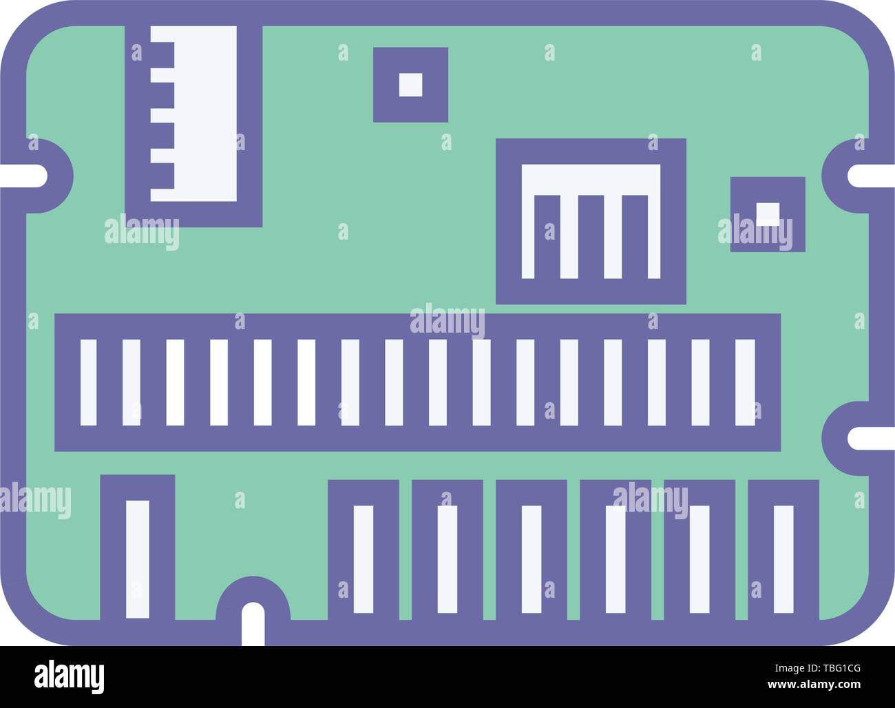Computer motherboard icon - Processor sign Stock Vector Image & Art - Alamy